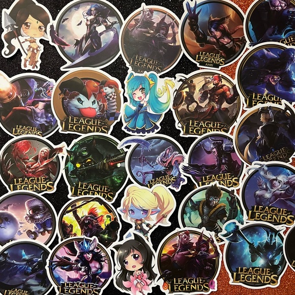 Accessories | 518 Set Of 5pc League Of Legends Mix Stickers | Poshmark